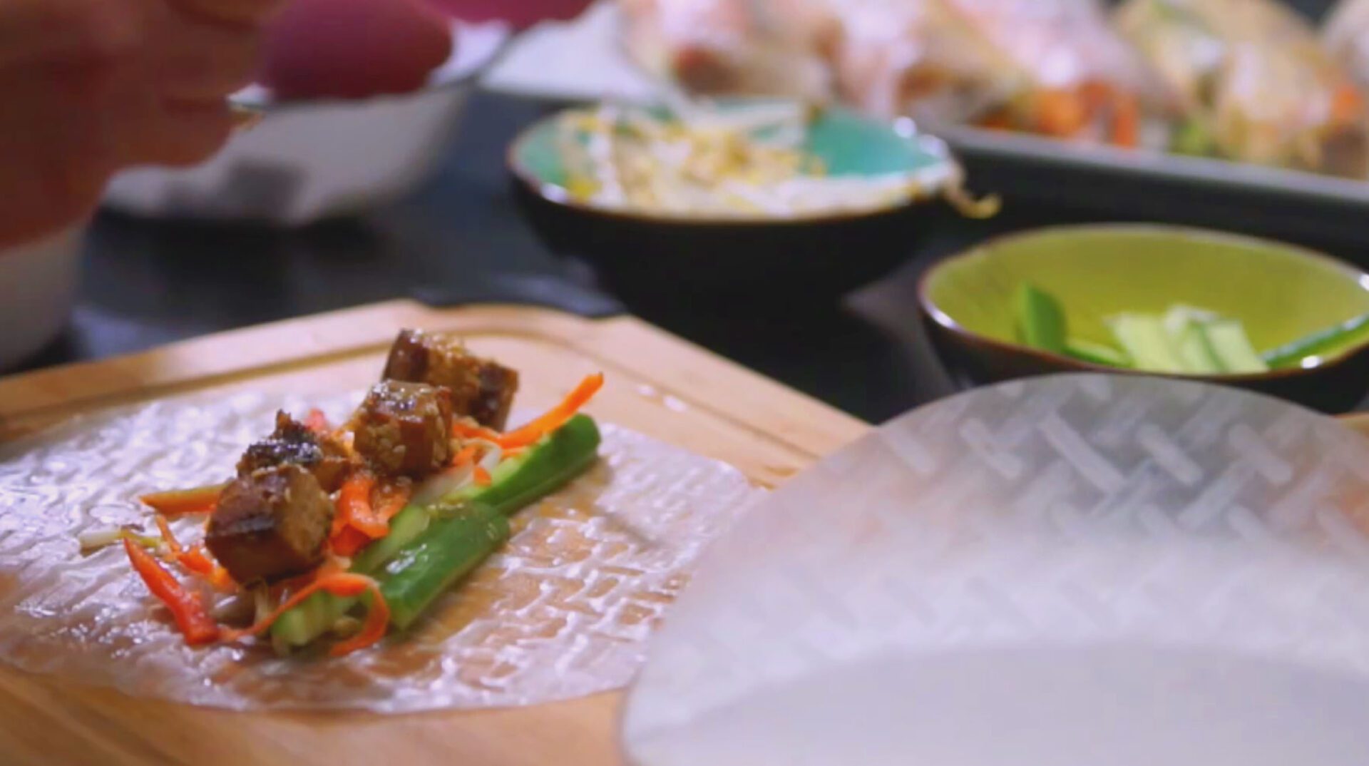 GINGER SESAME RICE PAPER ROLLS