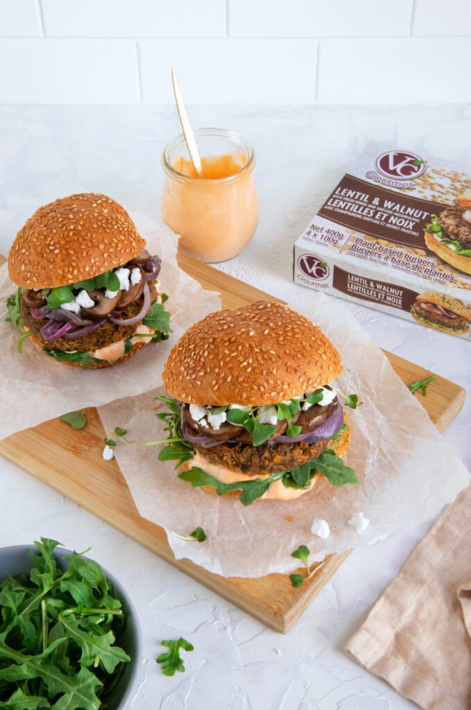 LENTIL & WALNUT BURGER - VG Gourmet